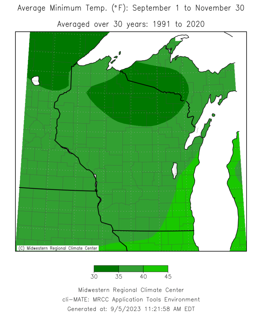 Fall Climate Data | Wisconsin State Climatology Office