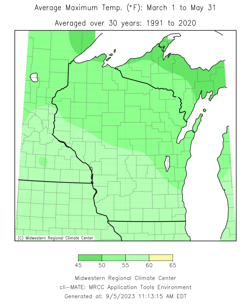 Spring Climate Data | Wisconsin State Climatology Office