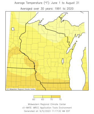 Summer Climate Data | Wisconsin State Climatology Office